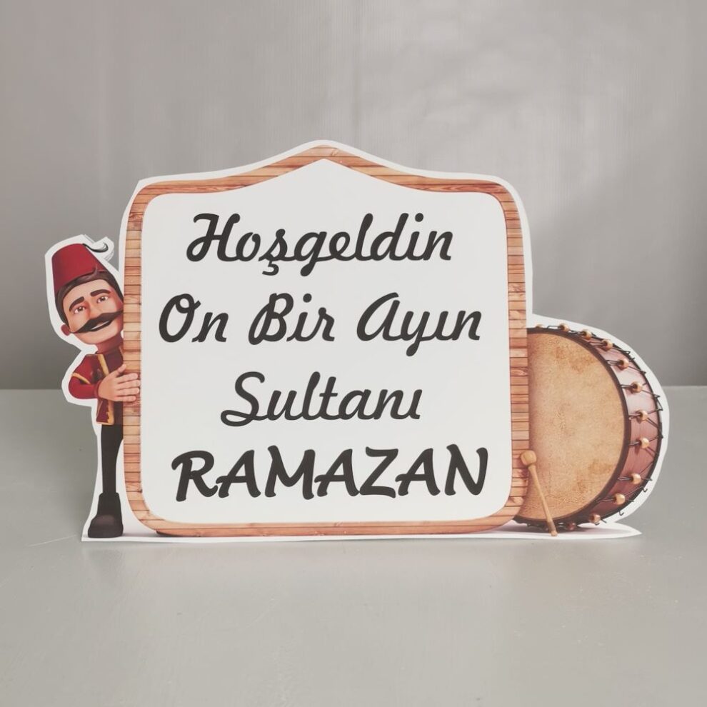 Ramazan Davulcusu Hacivat Karagöz Pano Maket Seti Dekor - Süs - Hepsimaket